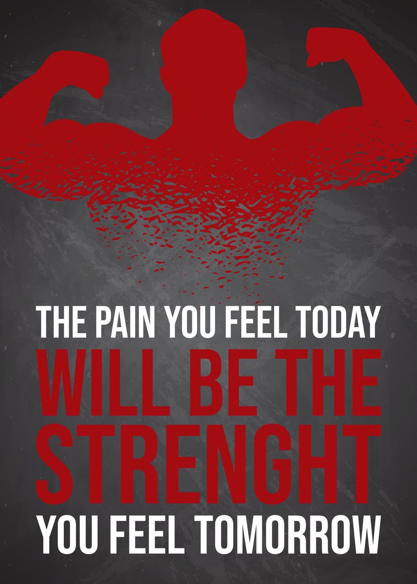 'Gym Workout Motivational' Poster, picture, metal print, paint by ...