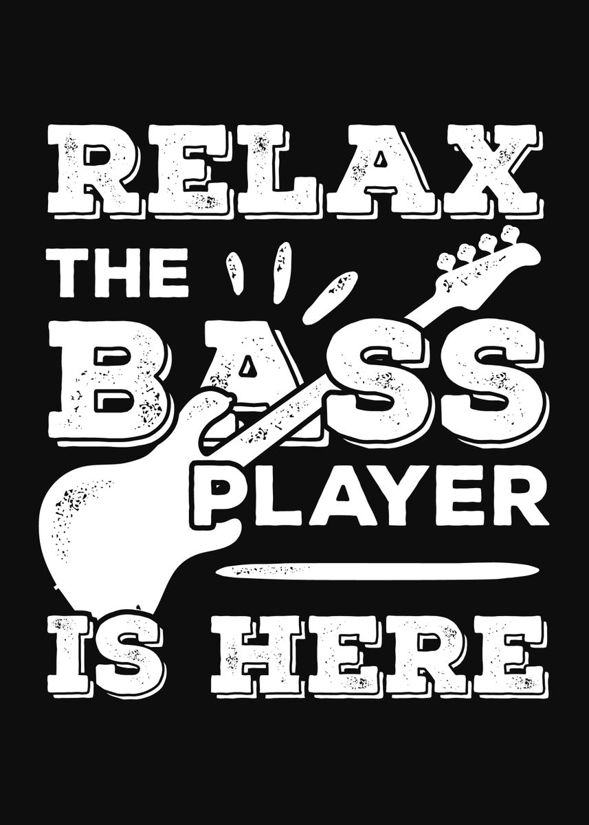 'Bass Guitar Design ' Poster, picture, metal print, paint by Marcel ...