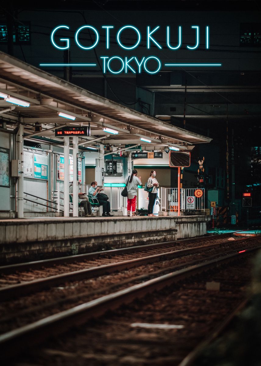 'Japan train station ' Poster, picture, metal print, paint by Nicolas ...