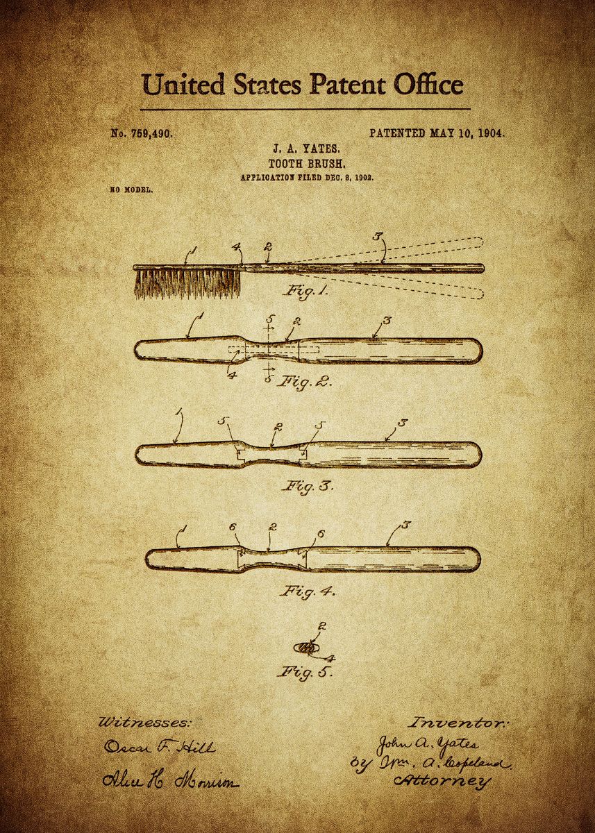 'Toothbrush ' Poster by ArtinAction yennhikk2504@gmail.com | Displate