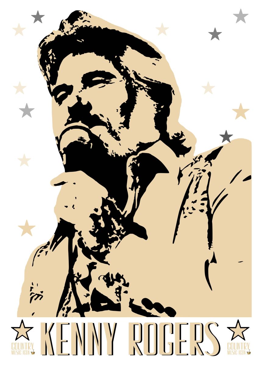 'Kenny Rogers' Poster by The Icons Collection | Displate
