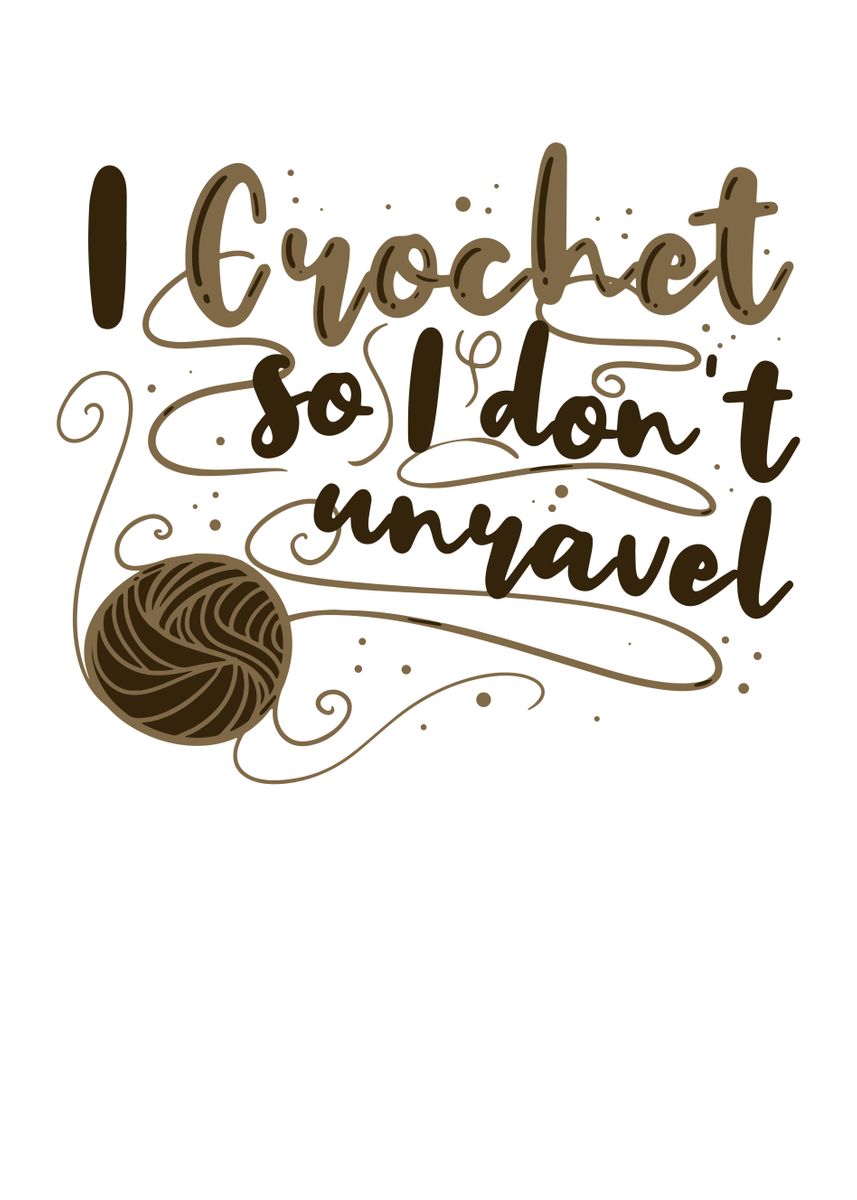 'Crocheting' Poster, picture, metal print, paint by Shiva121 | Displate