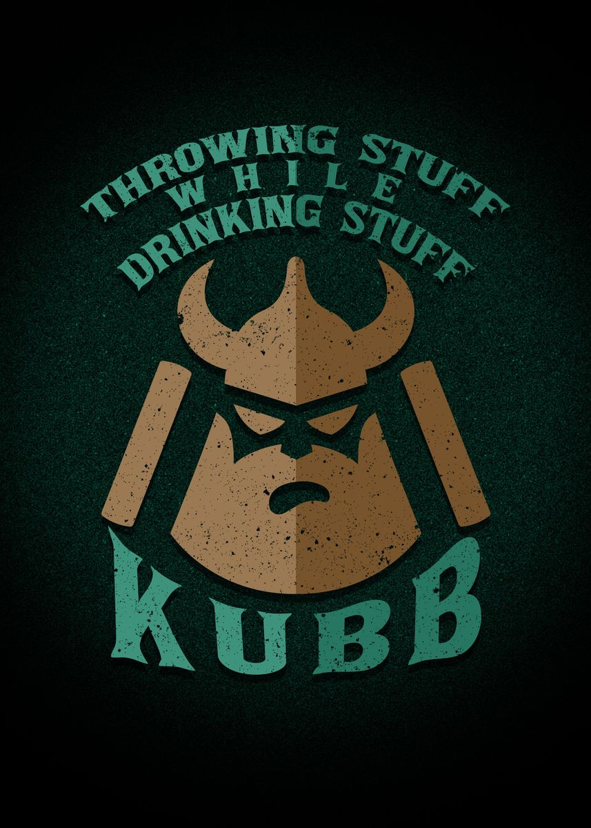 'Kubb Viking Chess' Poster, picture, metal print, paint by ...