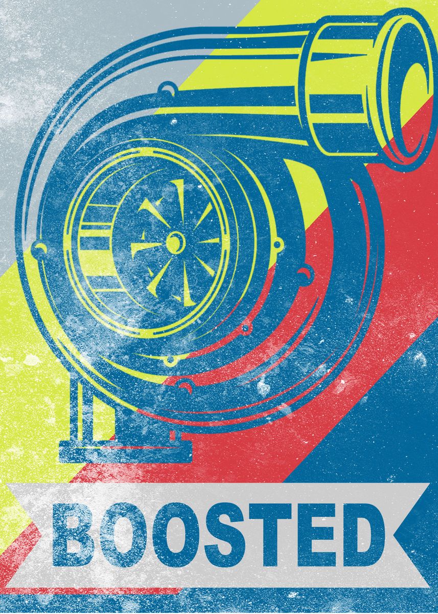 'Turbo Boosted JDM Engine' Poster, picture, metal print, paint by Dedy ...