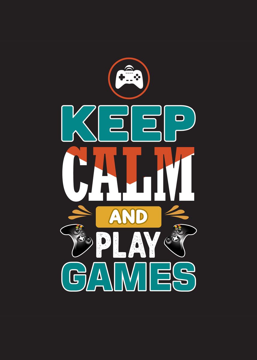 'Calm Gamer' Poster, picture, metal print, paint by Beone Digital ...