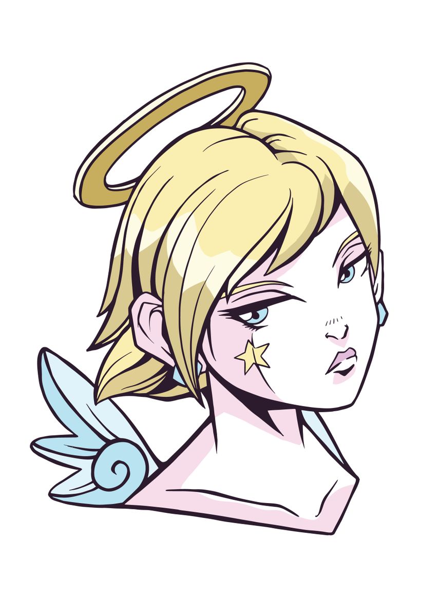 'Anime Angel Girl' Poster by StonerPlates | Displate