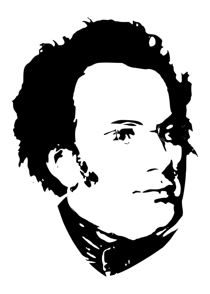 'Franz Schubert' Poster, picture, metal print, paint by Filip Hellman ...