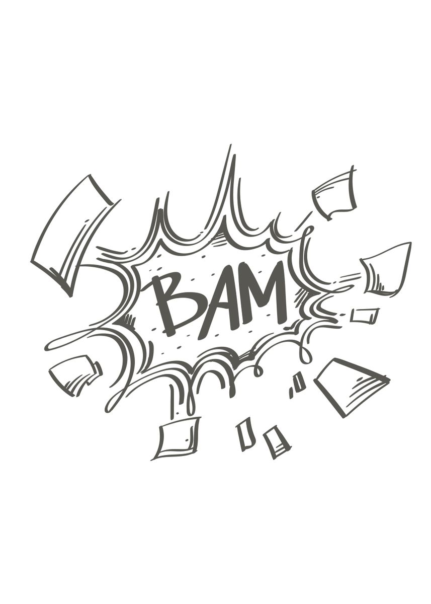 'BAM Speech Bubble' Poster, picture, metal print, paint by MisterGoose ...