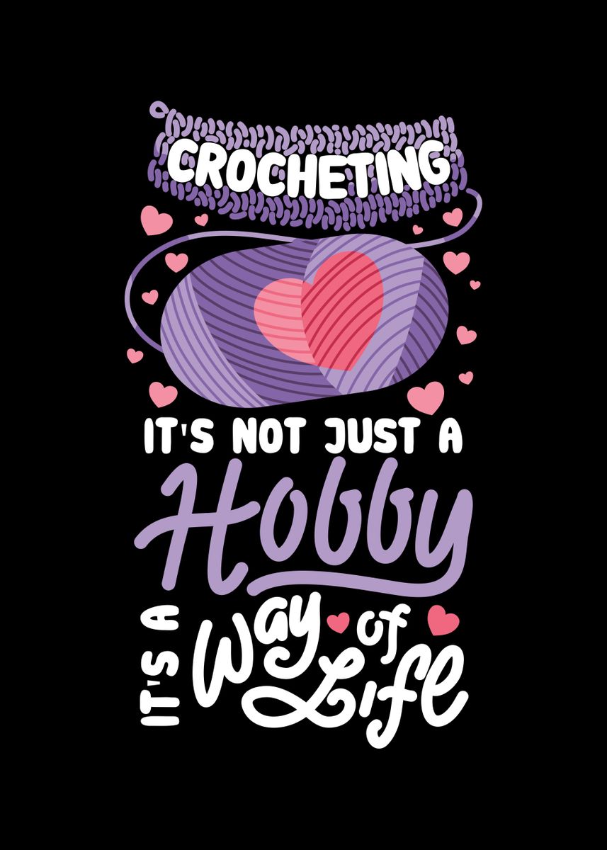 'Crocheting' Poster, picture, metal print, paint by Shiva121 | Displate