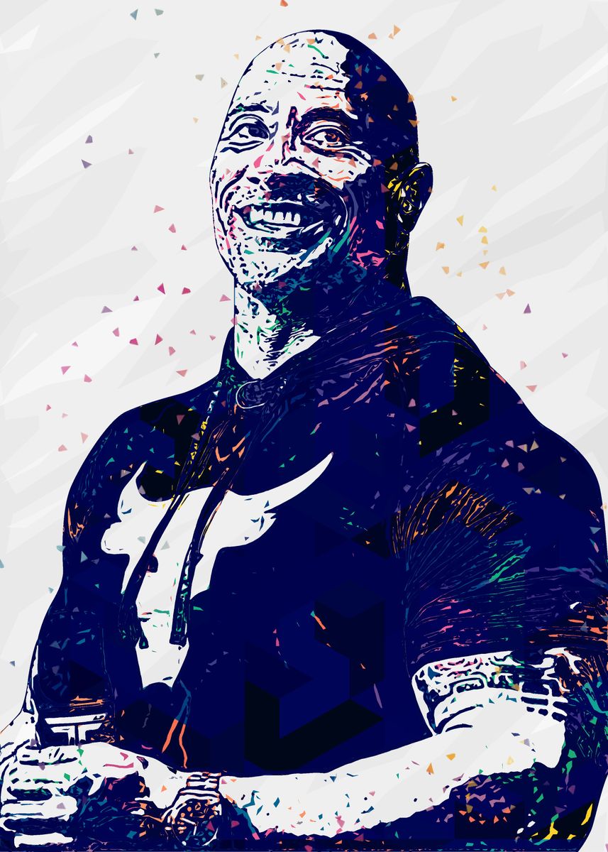 'Dwayne Johnson' Poster by cutting | Displate