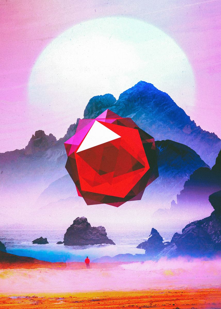 'Ruby' Poster, picture, metal print, paint by seam less | Displate