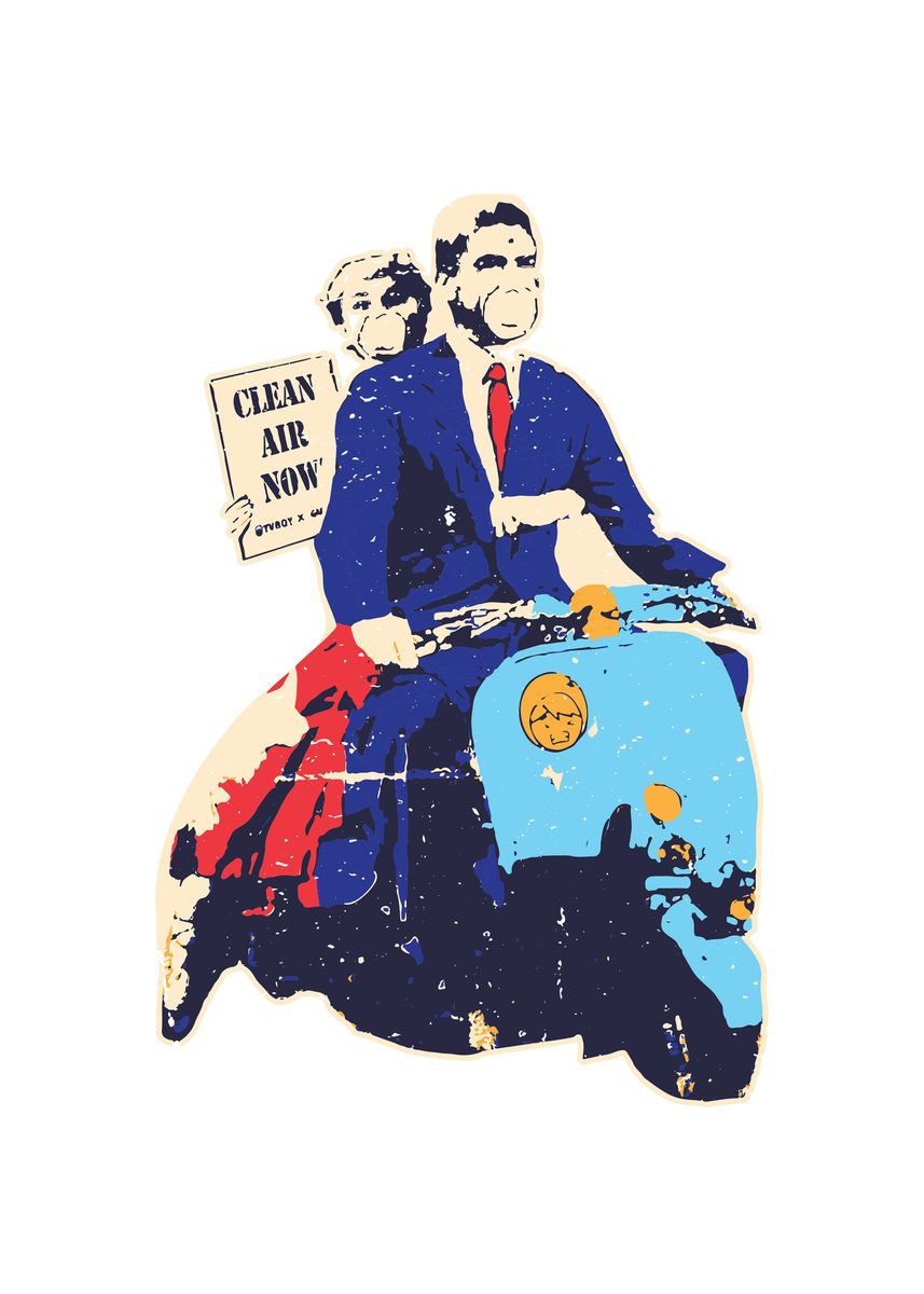 'Clean Air Now' Poster by Schmuddelshirt | Displate