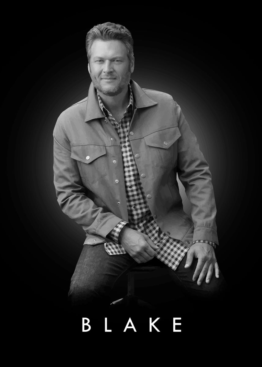 'Blake Shelton' Poster, picture, metal print, paint by Bo Kev | Displate
