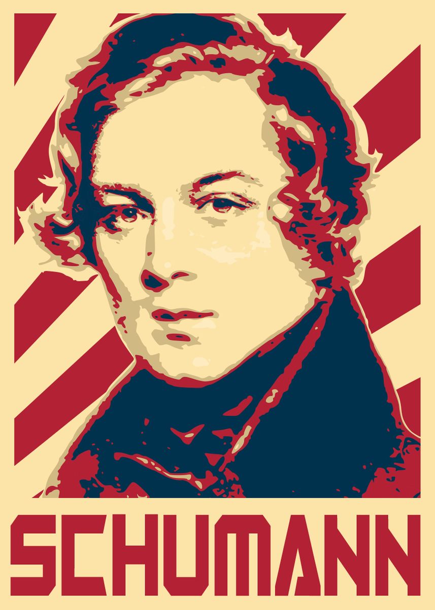 'Robert Schumann' Poster, picture, metal print, paint by Filip Hellman ...