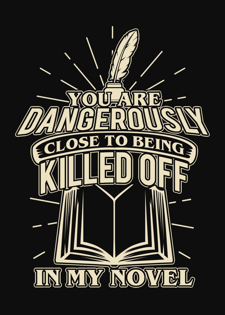 'Funny Book Author Design ' Poster, picture, metal print, paint by ...