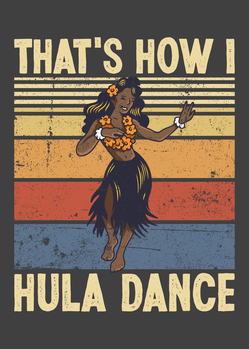 'Hula Dancing' Poster by schmugo | Displate