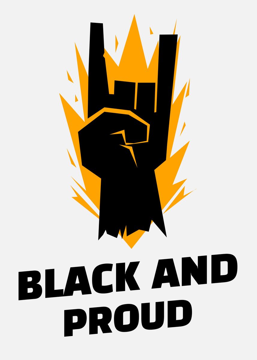 'Black and proud hand' Poster, picture, metal print, paint by Max Ronn ...