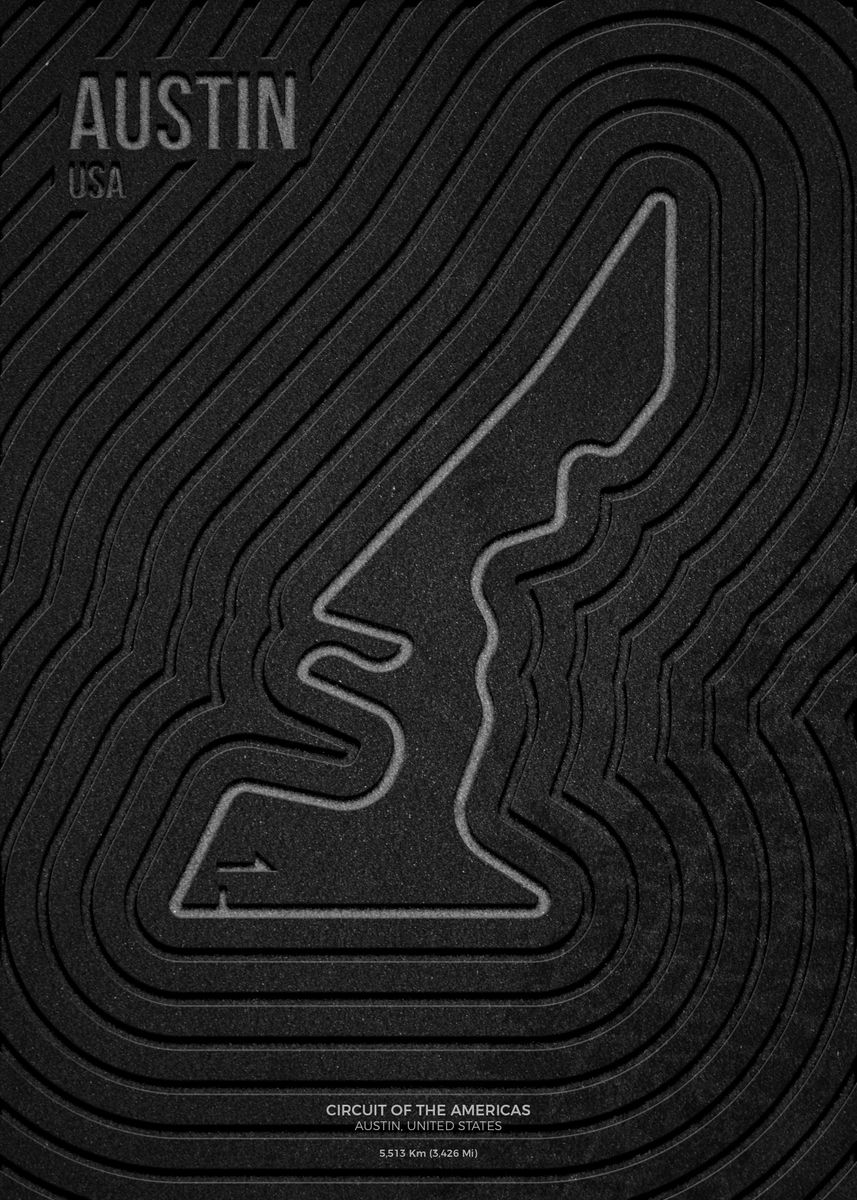 'GP USA Austin' Poster, picture, metal print, paint by MauriTz Design ...