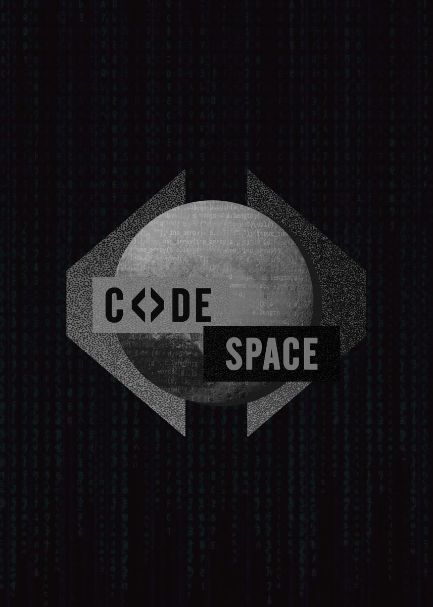 'Programming art Code Space' Poster, picture, metal print, paint by ...