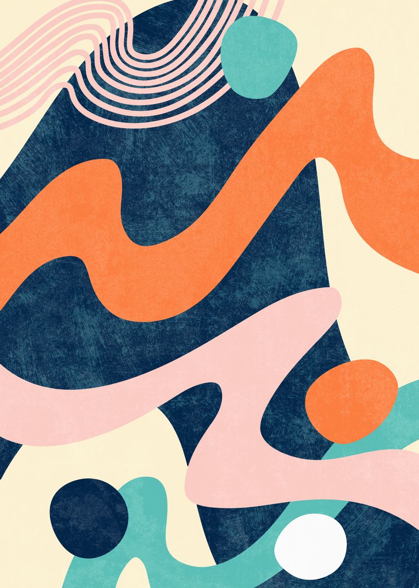 'Retro Waves 01' Poster by amini54 | Displate