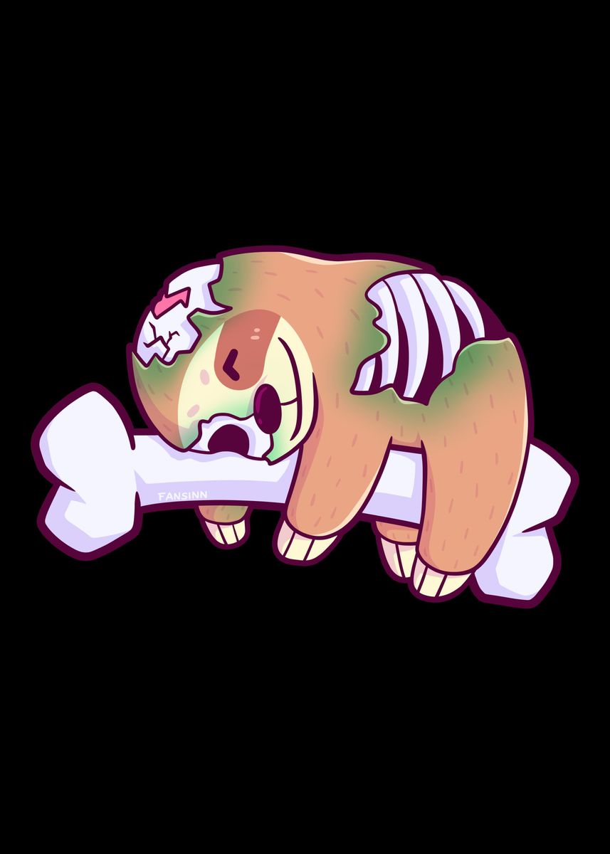 'Sloth Zombie Halloween chi' Poster by fansinn | Displate