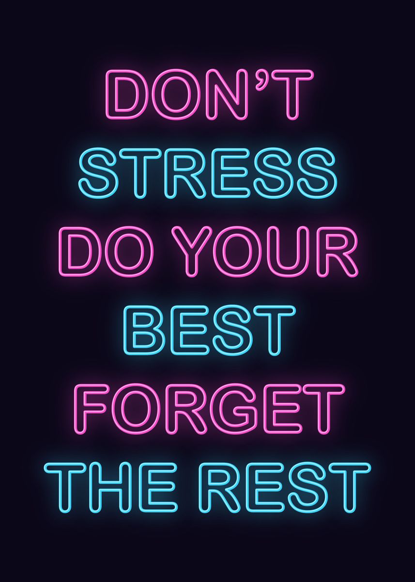 'Neon Motivation Quote' Poster, picture, metal print, paint by Rizalul ...