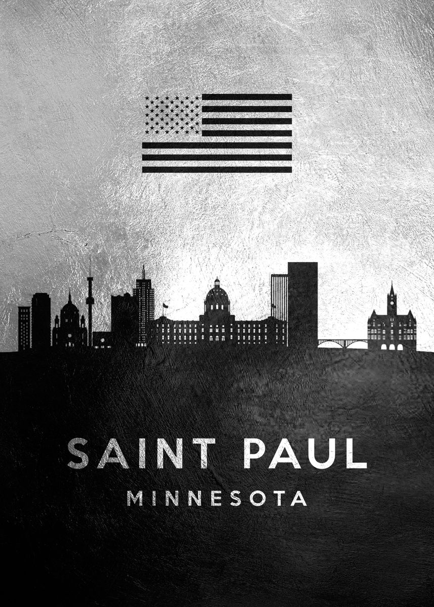 'Saint Paul Minnesota' Poster, picture, metal print, paint by ...
