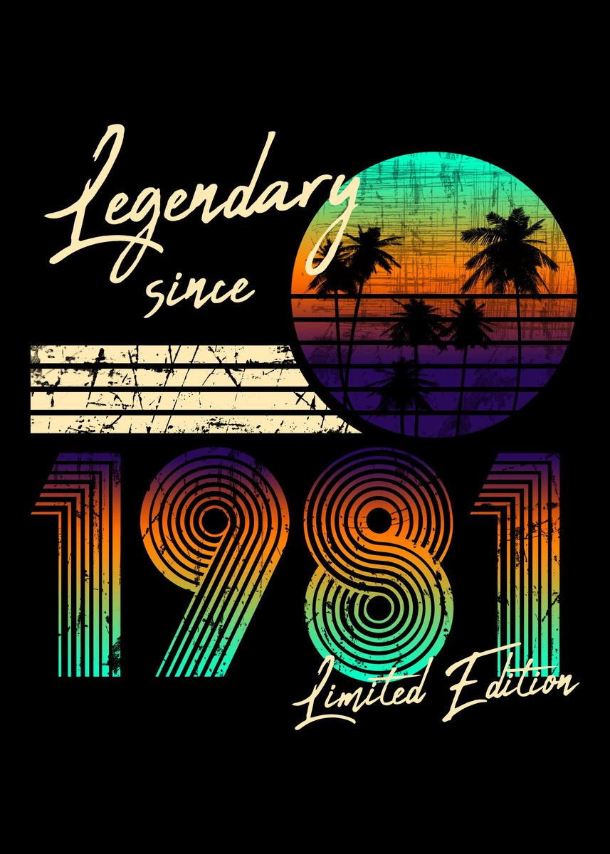 'Vintage January 1981' Poster, picture, metal print, paint by Anna ...