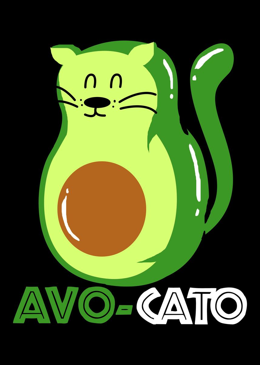'Avocado Avocato Cat' Poster by FunnyGifts | Displate