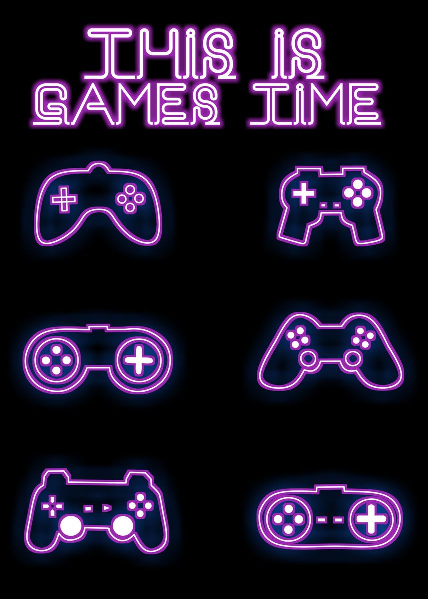 'Games time' Poster, picture, metal print, paint by Ryan | Displate