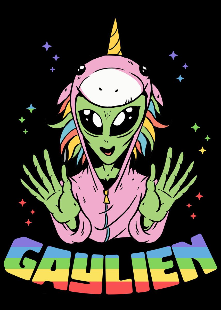'Gaylien alien' Poster by ankarsdesign | Displate