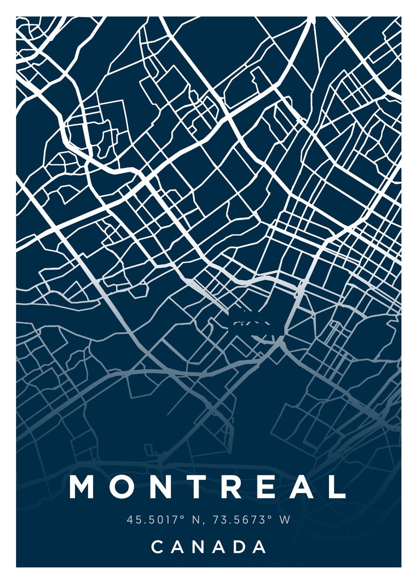 'Montreal Map' Poster by Pixel Nation | Displate