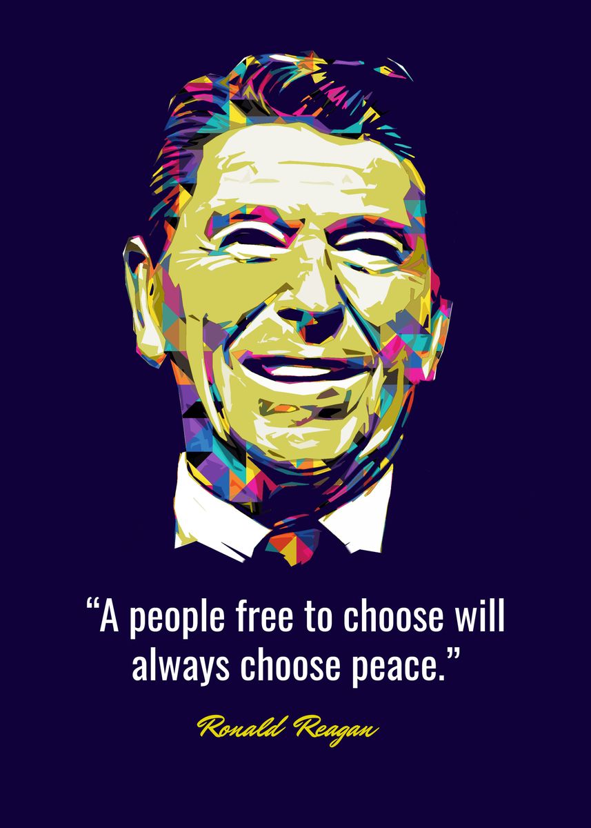 'Ronald Reagan Quotes' Poster, picture, metal print, paint by Dicky ...