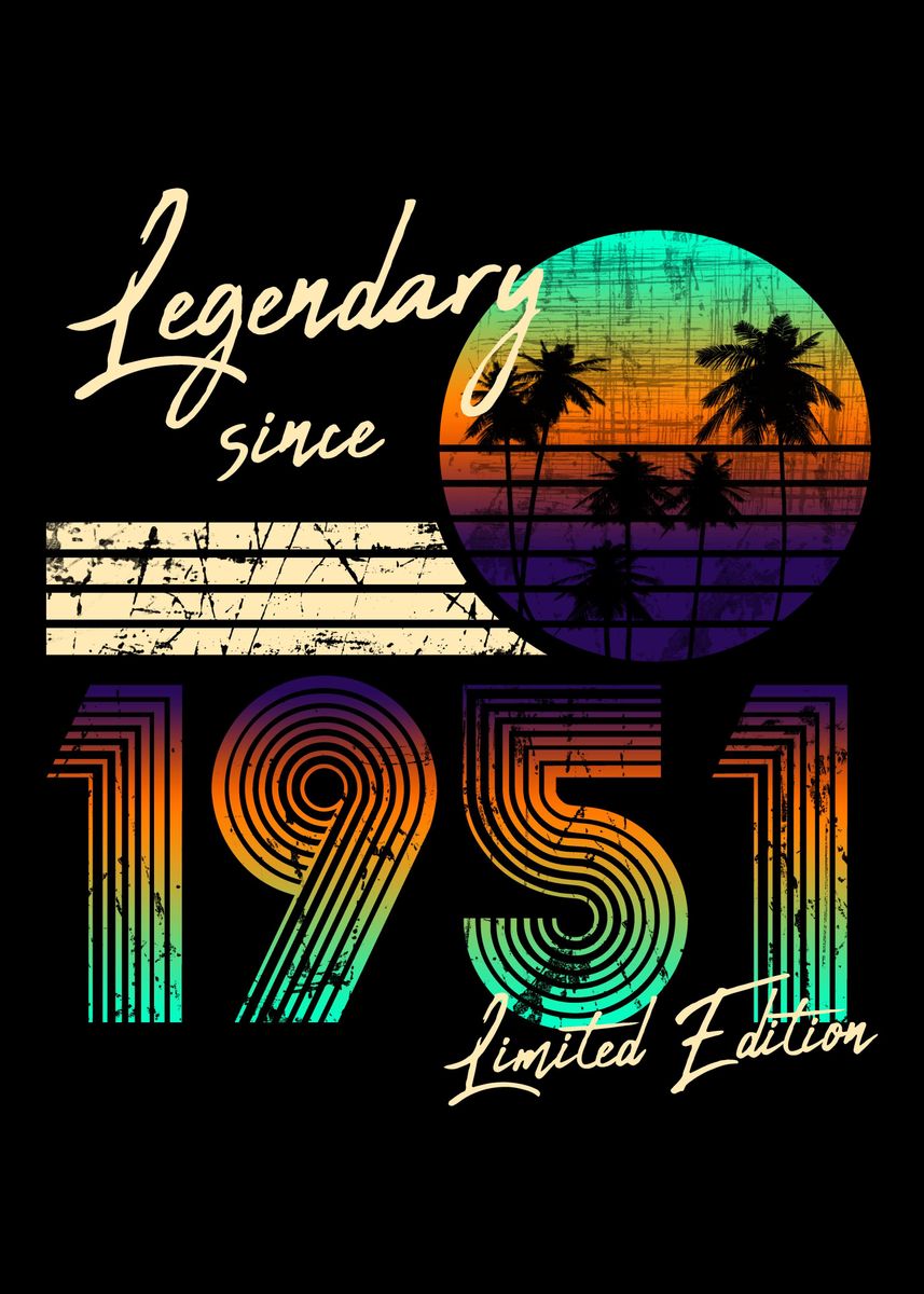 'Vintage January 1951' Poster by Anna | Displate