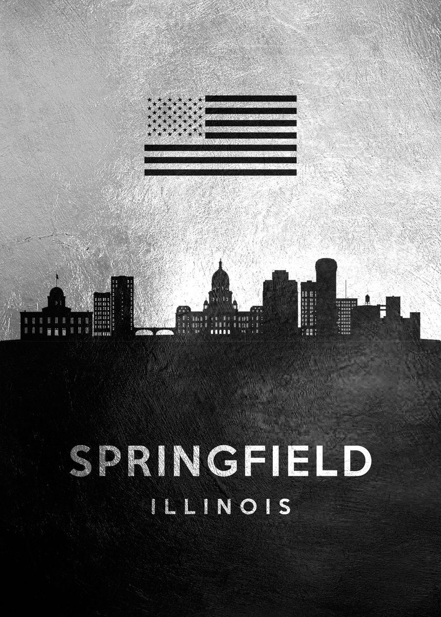 'Springfield Illinois' Poster, picture, metal print, paint by ...