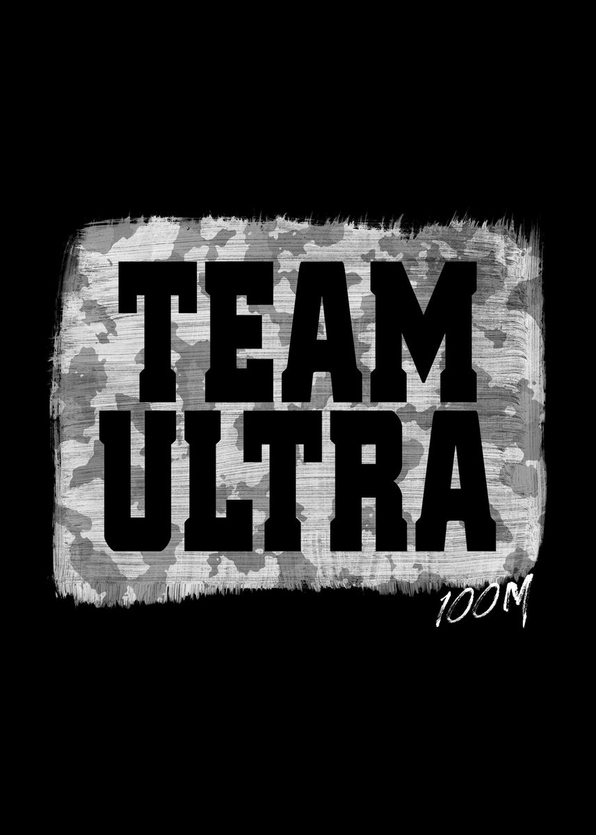 'Team Ultra 100M Trail Run' Poster, picture, metal print, paint by ...