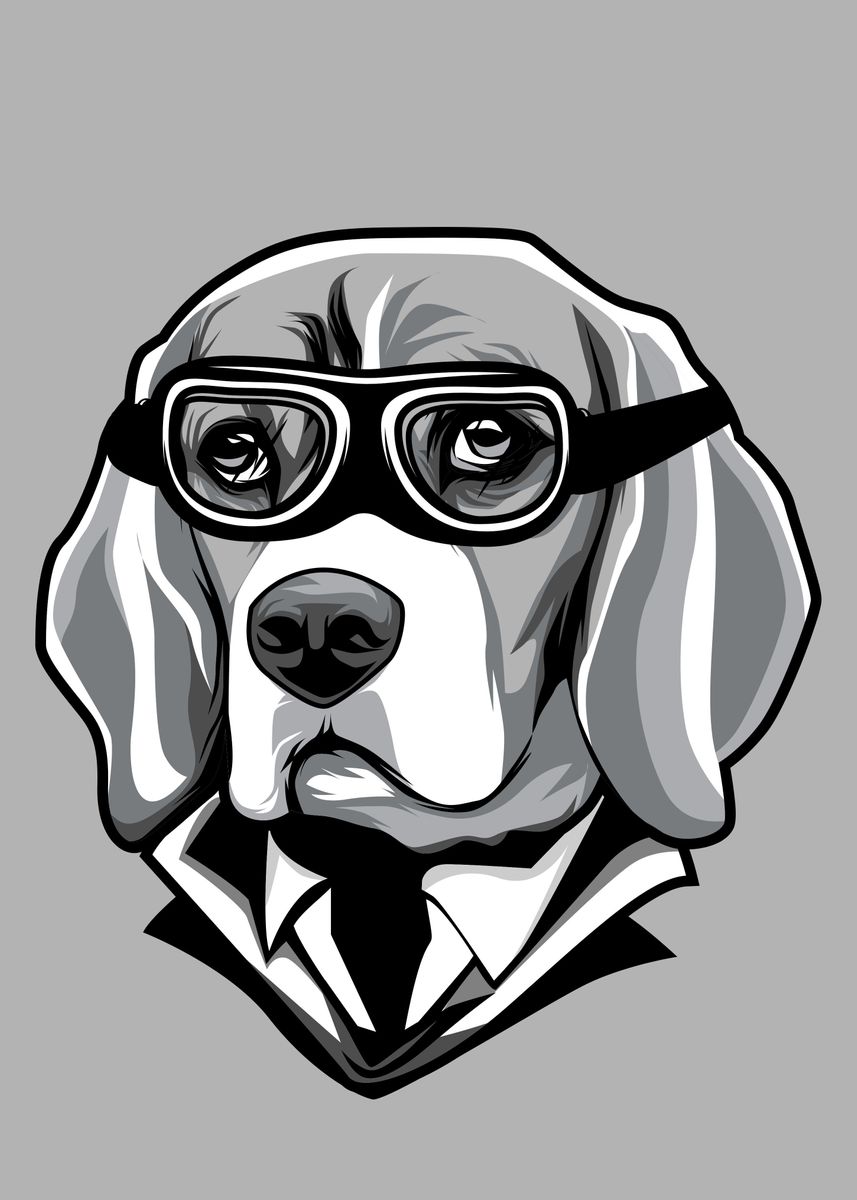 'Scientist Beagle Dog' Poster by Muhamad Fauzan Fauzi | Displate