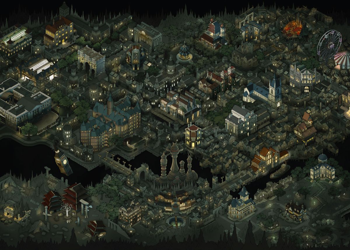 'Fallen London Map' Poster by Carl Edman | Displate