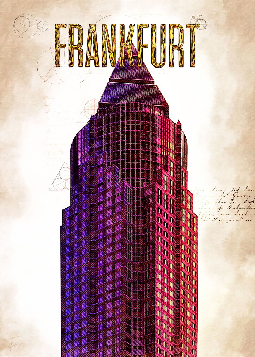 'Frankfurt' Poster, picture, metal print, paint by Petra Rommelfanger ...
