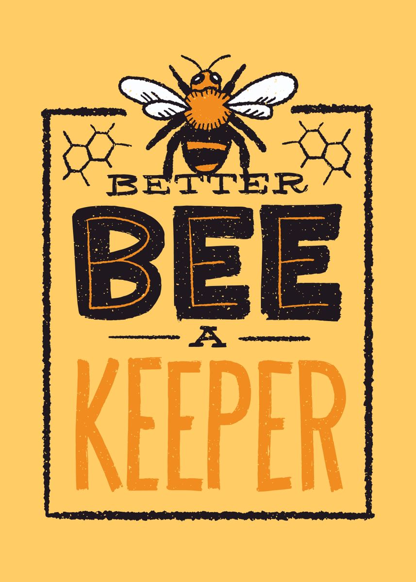 'Funny Gift Beekeeper Bee' Poster by Philip Anders | Displate