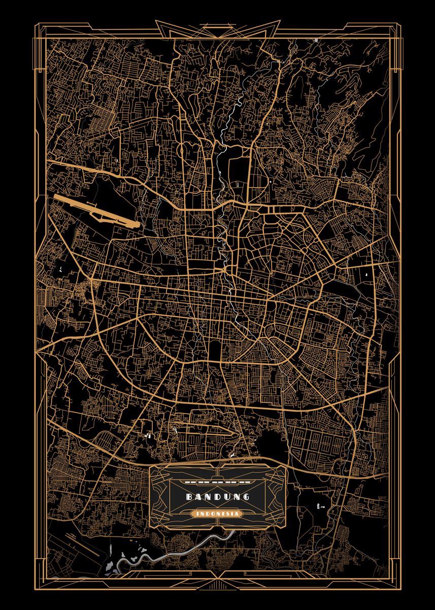 'Bandung Indonesia' Poster by Five Senses Art | Displate