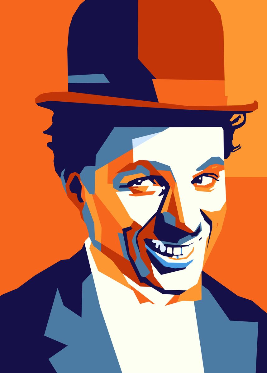 'charlie Chaplin ' Poster, picture, metal print, paint by Ray Mason ...