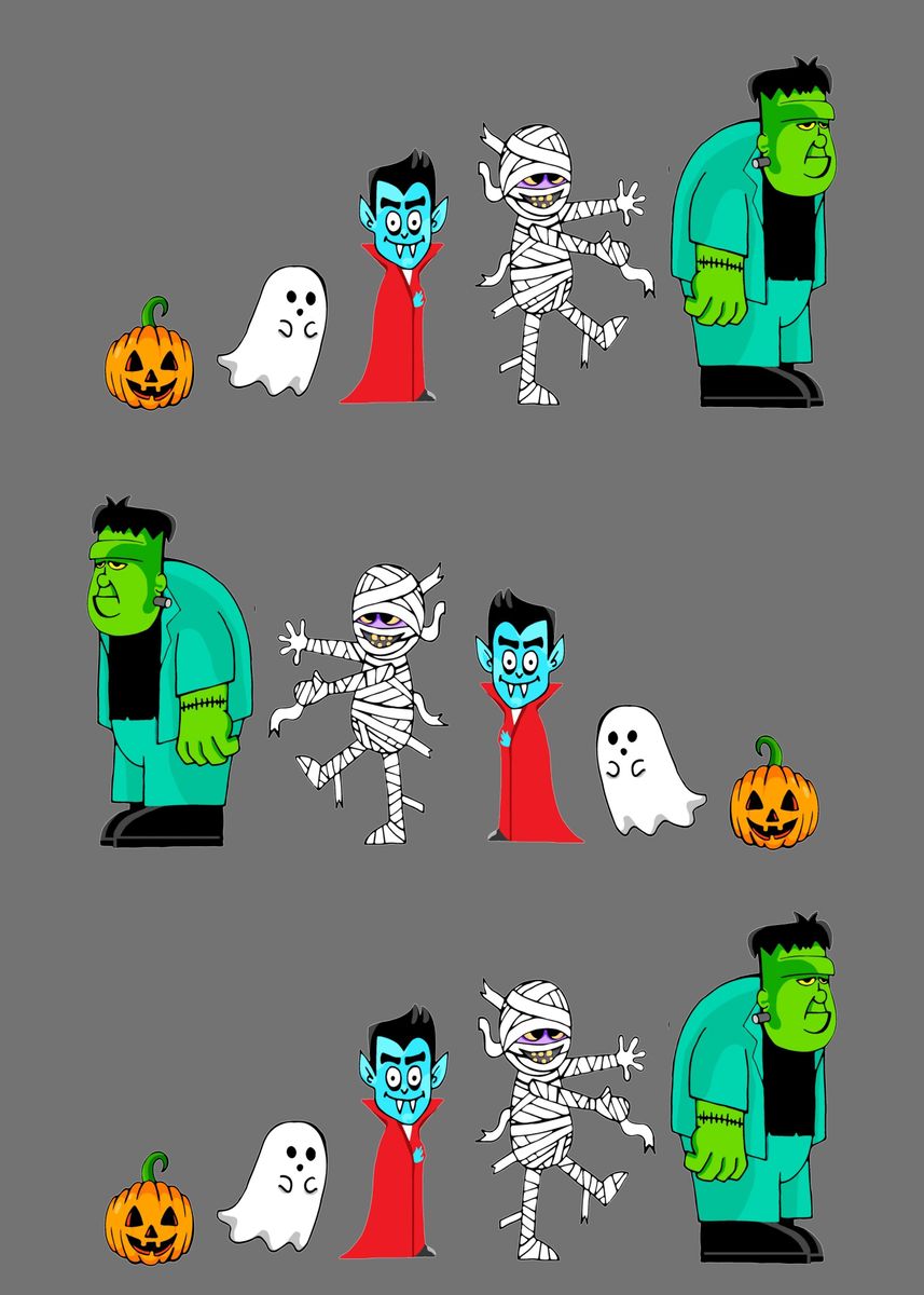 'Halloween Evolution' Poster, picture, metal print, paint by HumbaHarry ...