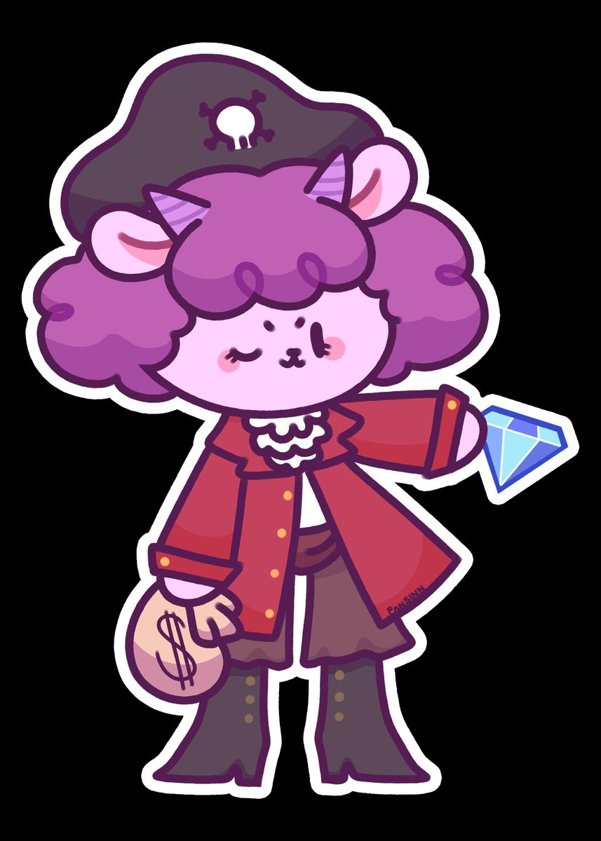 'Pirate goat treasure hunt ' Poster by fansinn | Displate