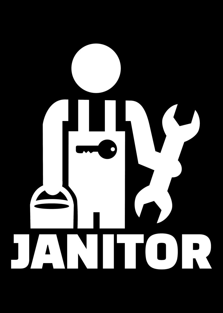 'Janitor' Poster, picture, metal print, paint by Designzz | Displate