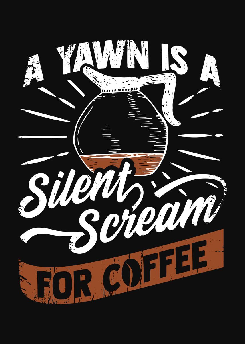 'Funny Coffee Design ' Poster, picture, metal print, paint by Marcel ...