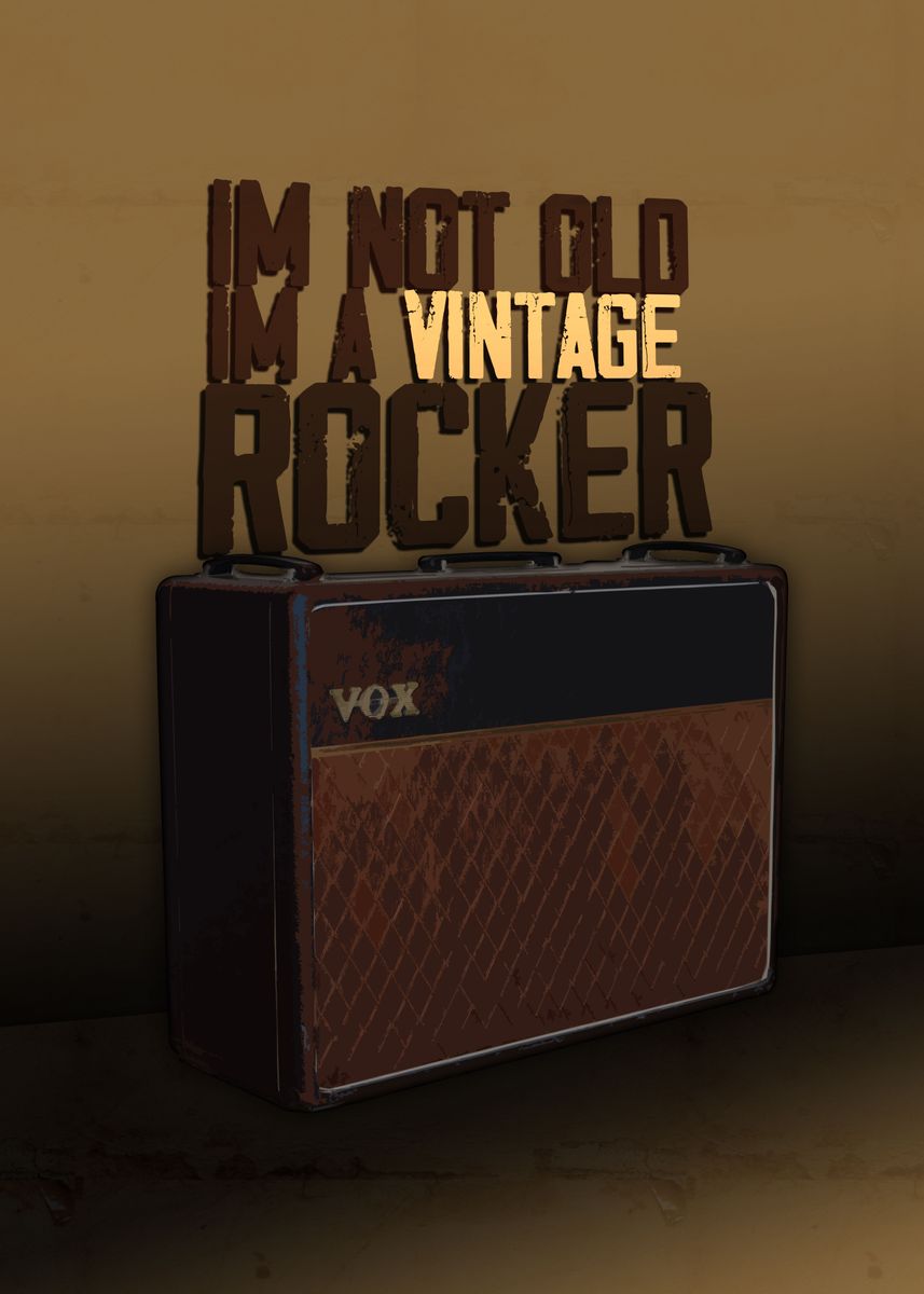 'Vintage Rocker' Poster by Matias Gonzalez | Displate