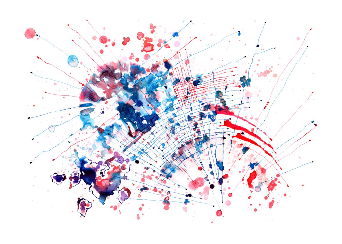 'Red Blue' Poster by JolartsProject | Displate