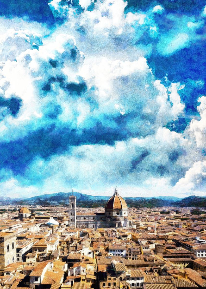'Firenze' Poster, picture, metal print, paint by cesare scarselletti ...