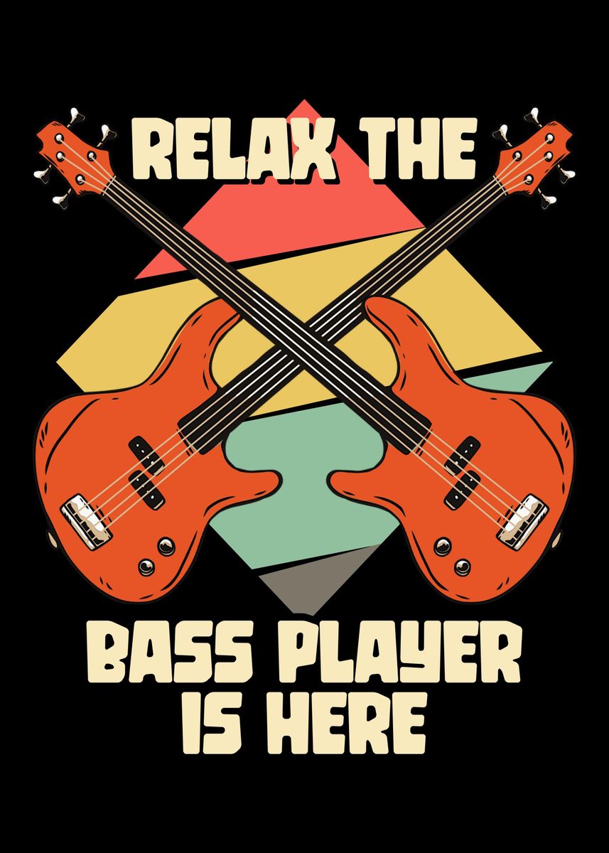 'The bass player is here' Poster, picture, metal print, paint by ...